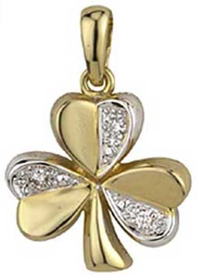 Gold Shamrock Necklaces