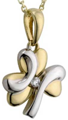 Gold Shamrock Necklaces