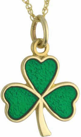 Gold Shamrock Necklaces