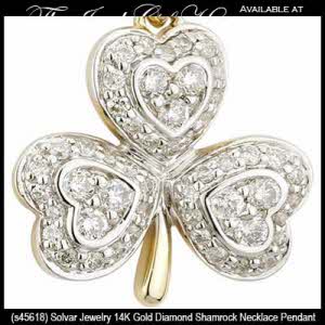 Gold Shamrock Necklaces