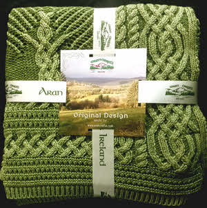 Irish Blanket - Tree of Life - Green