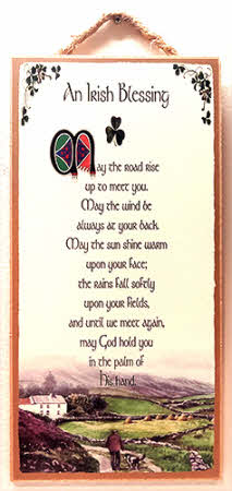 Irish Blessing Plaque - Wood - c5x10