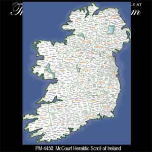 Irish Names Map - Coat of Arms