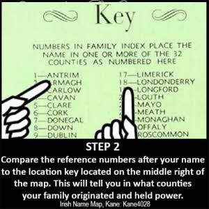 Irish Name Map