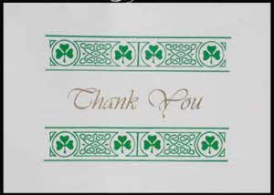 Irish Thank You Cards