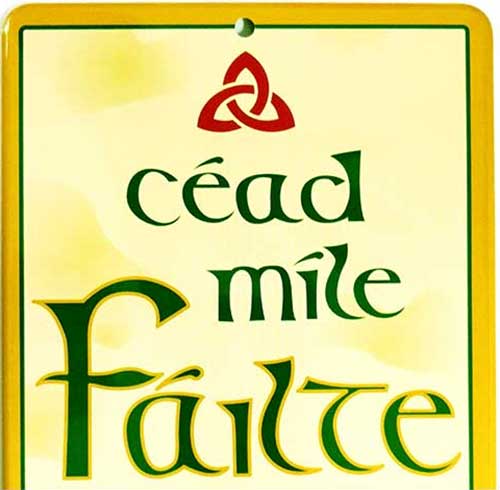 Irish Pub Sign - Cead Mile Failte - Metal