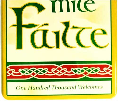 Irish Pub Sign - Cead Mile Failte - Metal