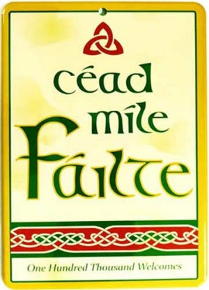 Irish Pub Sign - Cead Mile Failte - Metal