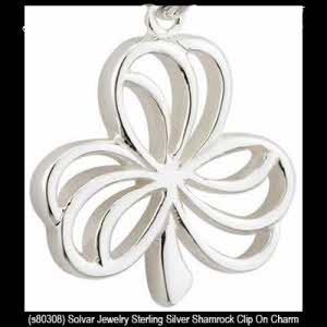 Sterling Silver Shamrock Charms